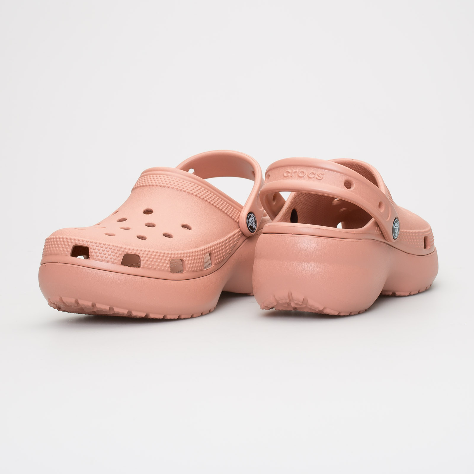 Crocs Womens Classic Platform Clog Pale Blush - Runcolors.pl
